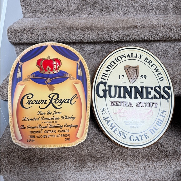 crown royal | Wall Decor | Crown Royal And Guinness Wall Decor Set ...
